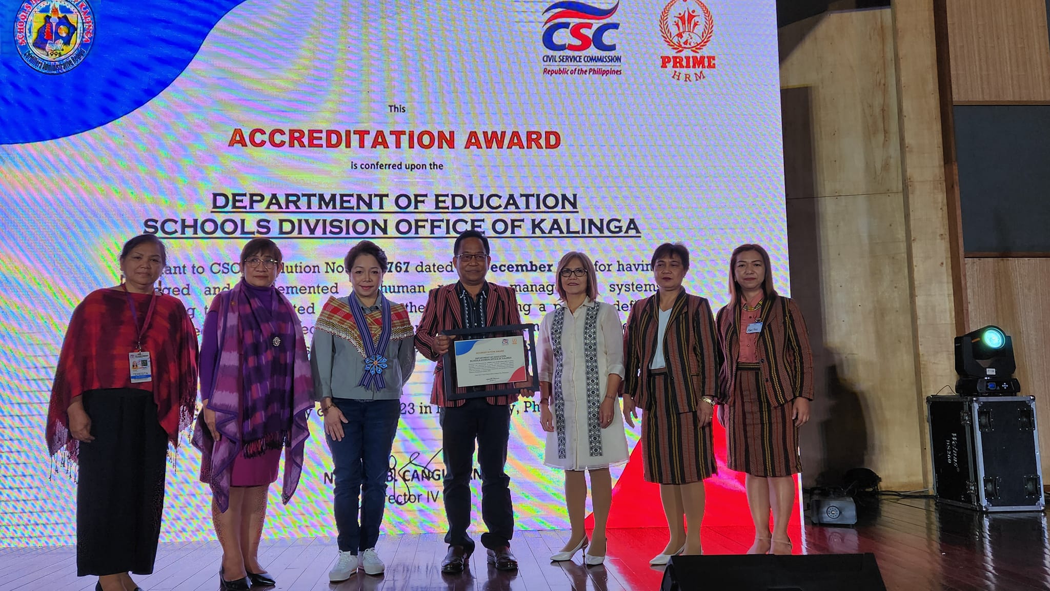 CSC Confers Accreditation Award to SDO Kalinga on PRIME-HRM | Schools ...